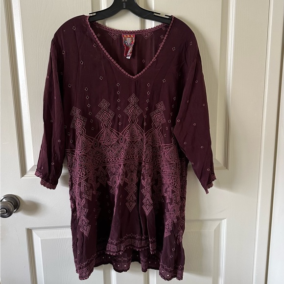 Johnny Was | Tops | Johnny Was Wine Colored Tunic | Poshmark
